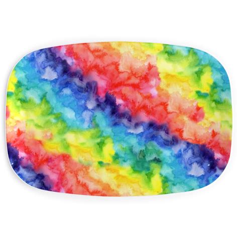 Rainbow Watercolor Wash Serving Platter Shutterfly