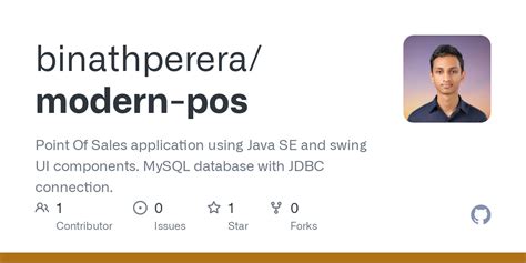 GitHub Binathperera Modern Pos Point Of Sales Application Using Java SE And Swing UI
