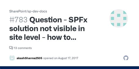 Question Spfx Solution Not Visible In Site Level How To Investigate