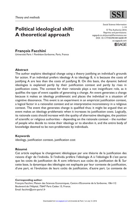 Pdf Political Ideological Shift A Theoretical Approach