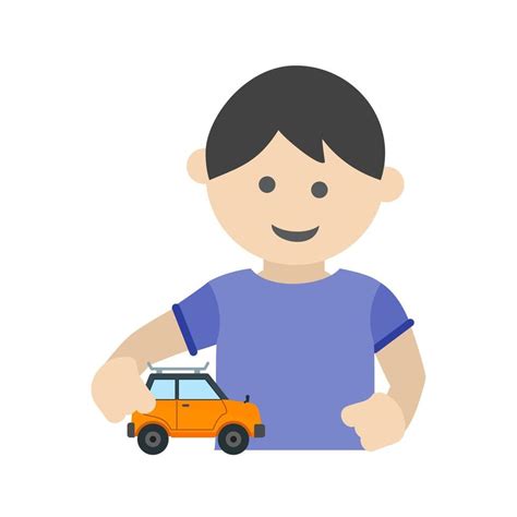 Playing With Car Flat Multicolor Icon 7715823 Vector Art At Vecteezy
