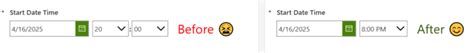 Format Date And Time To 12 Hour Ampm In Powerapps Forms