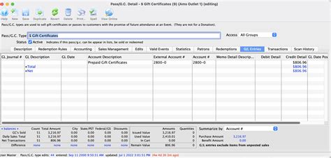 Transactions Tab Arts Management Systems