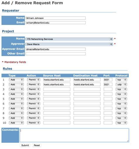 Firewall Request Form Template At Templatemaster