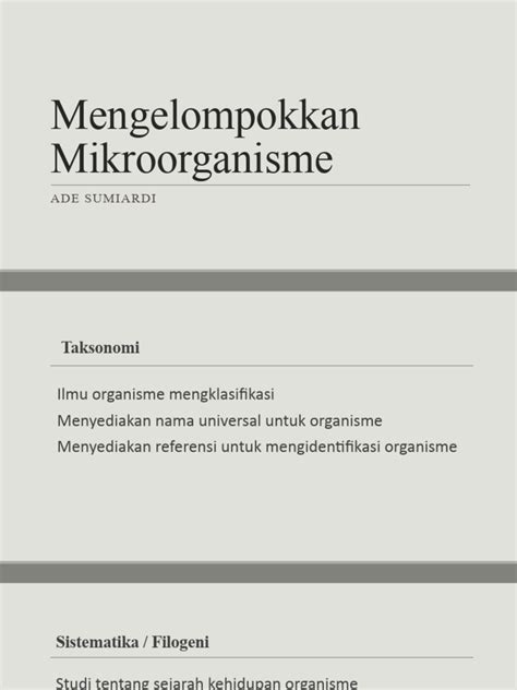 Classifying Of Microorganisms Enid Pdf