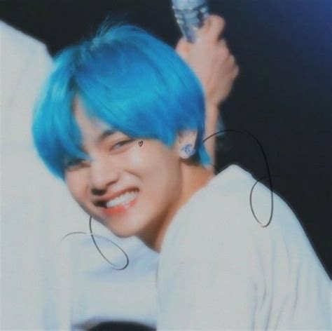 Blue Hair Tae Bts Photo Kim Taehyung Blue Hair