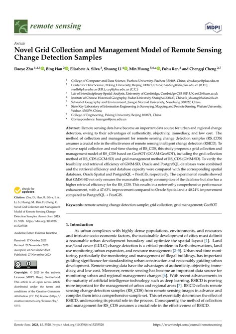 pdf novel grid collection and management model of remote sensing