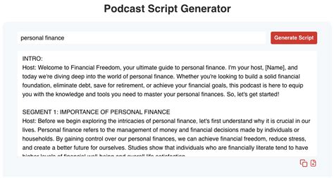 The Podcast Script Generator Ai Podcast Writer