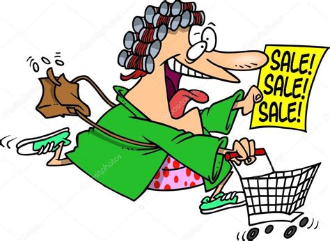 Cartoon Sale Shopper — Stock Vector © Ronleishman 13916554
