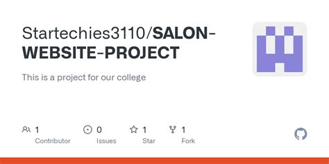 GitHub Startechies SALON WEBSITE PROJECT This Is A Project For Our College