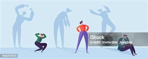 가진 무서 워 비즈니스 사람 그림자를 강조 했다 스트레스 맨 우울증 스트레스 좌절 개념의 실루엣으로 남성 캐릭터 벡터 일러스트 레이 션 개념에 대한 스톡 벡터 아트 및 기타