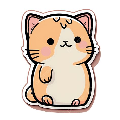 Cartoon Cat Kitty Cute Kitten Sticker Cat Clipart Cute Clipart