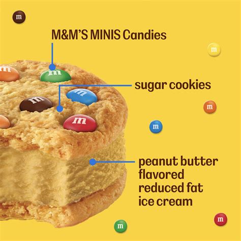 Mandms Peanut Butter Ice Cream Cookie Sandwich 35 Fl Oz Delivery Or