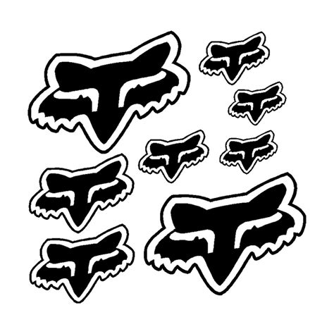 8x Fox Logo Stickers Vinyl Decals For Bicycle Frame Mtb Cycling Bike