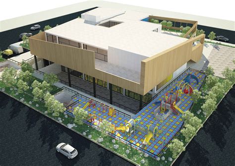 دانلود پروژه معماری طراحی مهد کودک نوین پروژه