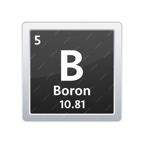 Symbole De Bore Élément Chimique Du Tableau Périodique Illustration