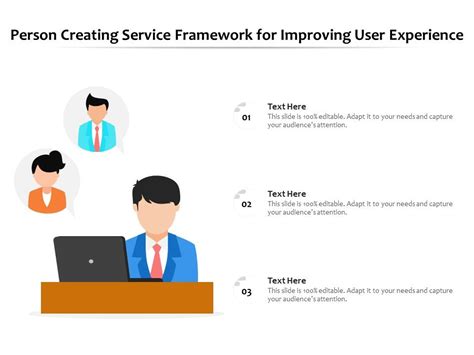 Person Creating Service Framework For Improving User Experience Ppt Powerpoint Presentation