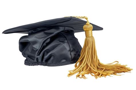 Premium Photo Gold Tassel On White Background Graduation Cap