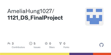 GitHub AmeliaHung DS FinalProject