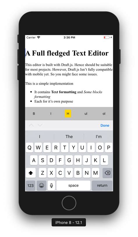 I Just Created A Draft Js Based Rich Text Editor For React Native R Reactnative