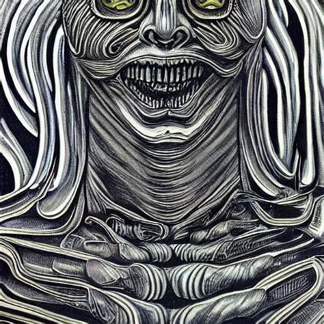 optical illusion, artwork of h.r. giger | Stable Diffusion