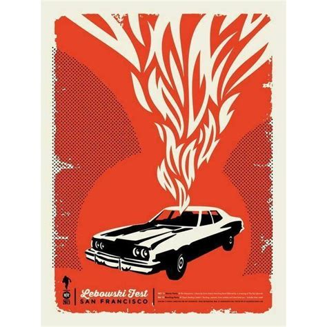 2013 The Big Lebowski Fest San Francisco Dude Car Movie Poster Mondo 10
