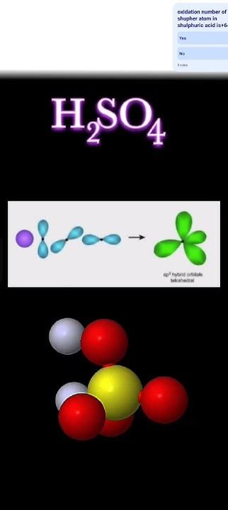 Sp3 Hybridization Of H2so4 Molecule Shortsvideo Animated Molecule Of