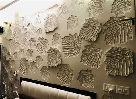 White Concrete Palm Leaf Wall Pattern For Industrial At Rs 850 In Jaipur