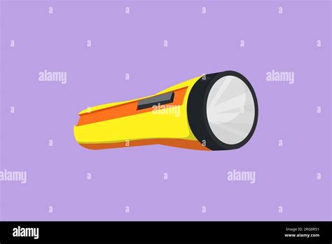 Graphic Flat Design Drawing Pocket Flashlight Light Source For
