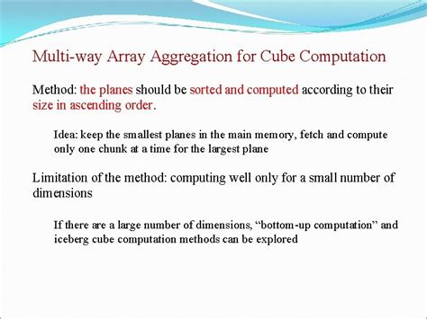 Cube Materialization Full Cube Iceberg Cube Closed Cube