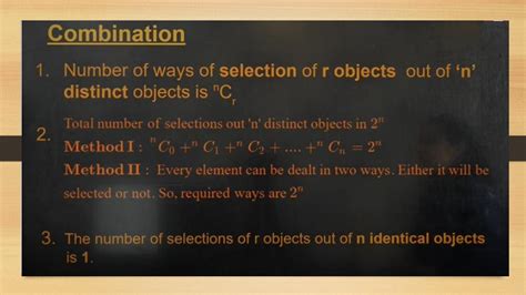 Presentation On Permutation And Combination Powerpoint Slides