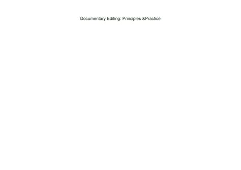 Ppt Pdf Documentary Editing Principles And Practice Powerpoint Presentation Id12368084