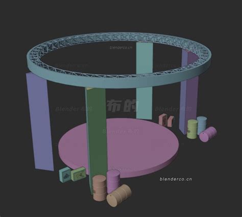 舞台场景工程blender布的 Blender模型 8 Blender布的