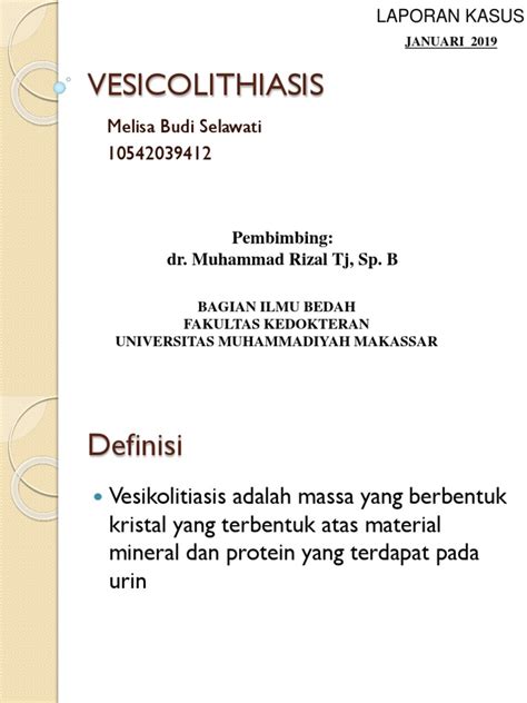 Vesicolithiasis Pdf
