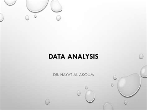 Chapter 10 Data Analysis And Presentation Ppt