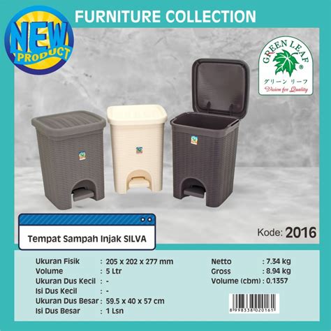 Jual Tempat Sampah Injak 5lt Merk Greenleaf Silva 2016 Dengan Ember Dalam Shopee Indonesia