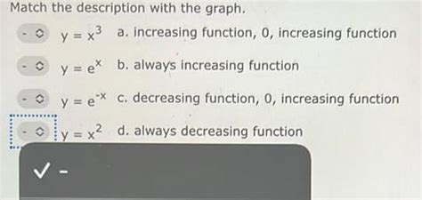 Answered Match The Description With The Graph Y X A Increasing Kunduz