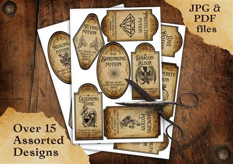 Printable Halloween Potion Labels ~ Blank Halloween Apothecary Labels