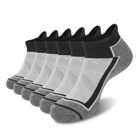 Eallco Mens Ankle Socks Low Cut Cushioned Breathable Elastic Size