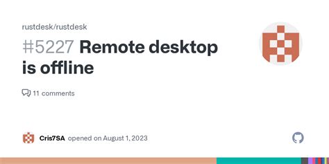 Remote Desktop Is Offline Issue Rustdesk Rustdesk GitHub