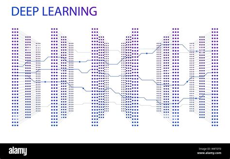 3d neural network with six layers illustration of structured big data