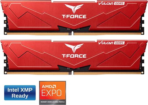Team T Force Vulcan 32gb 2 X 16gb 288 Pin Pc Ram Ddr5 6000 Pc5 48000 Desktop Memory Model