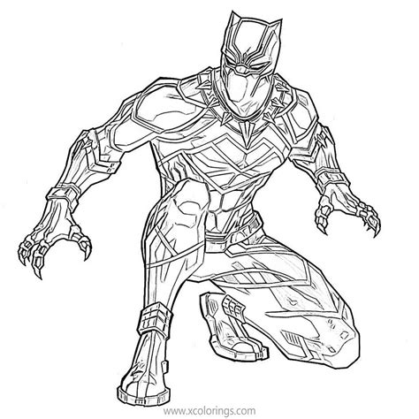 Cute Black Panther Coloring Pages