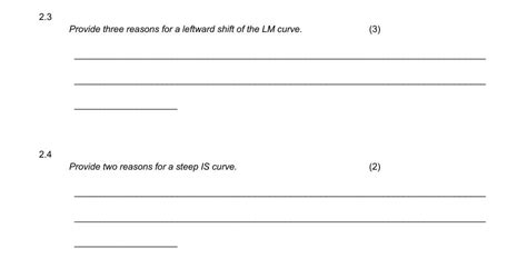 Solved Provide Three Reasons For A Leftward Shift Of The Lm