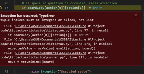 Cs50 Ai Project 0b Tictactoe Error In Result Function Rcs50