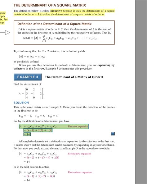linear algebra - Determinant of a matrix. Why is it called an expansion of cofactors ...