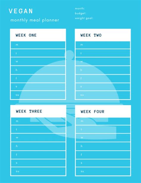 Vegan Meal Planner Bundle Printable Download Multiple Week And