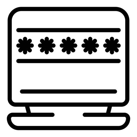 Customize Password Icon Outline Style 15901082 Vector Art At Vecteezy