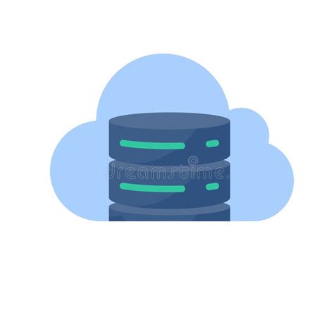 A Database For Storing Large Data In The Cloud Mass Sharing Of Information Stock Vector
