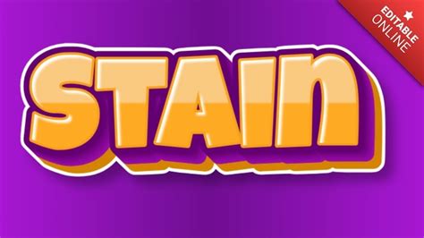 Stain Orange Purple 3d Text Effect Generator